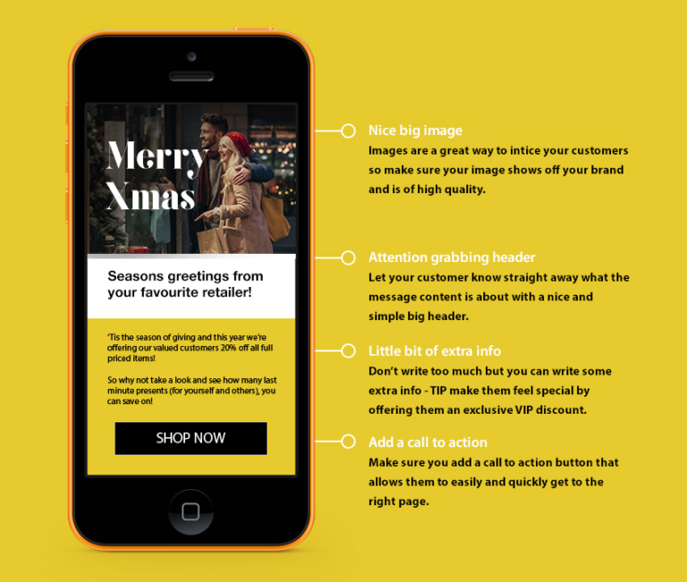 Example SMS Web Pages for a thoughtful festive greeting | Textmarketer